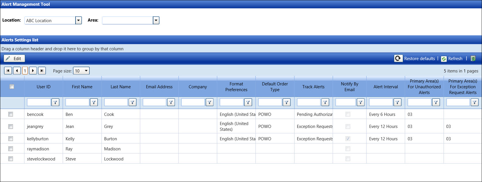 Alert Management Tool